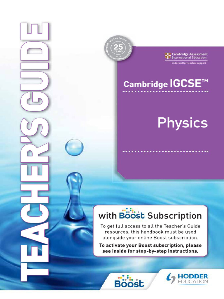 Cambridge IGCSE™ Physics Teacher's Guide With Boost Subscription | PDF ...