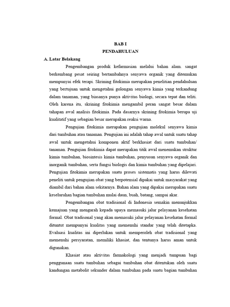 Laporan Uji Skrining Fitokimia | PDF Laporan Uji Skrining Fitokimia | PDF