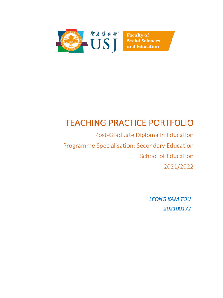 Teaching - Practice - Portfolio - Template English 2021-2022 | Download ...