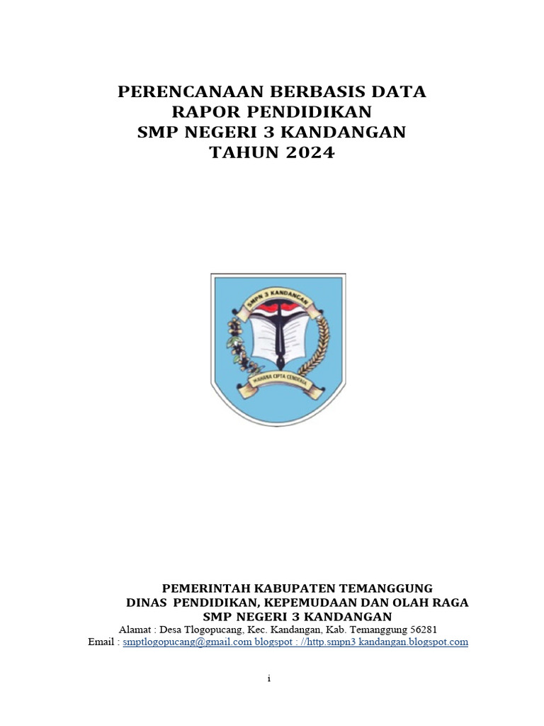 Isi Laporan Rapor Pendidikan Sekolah | PDF