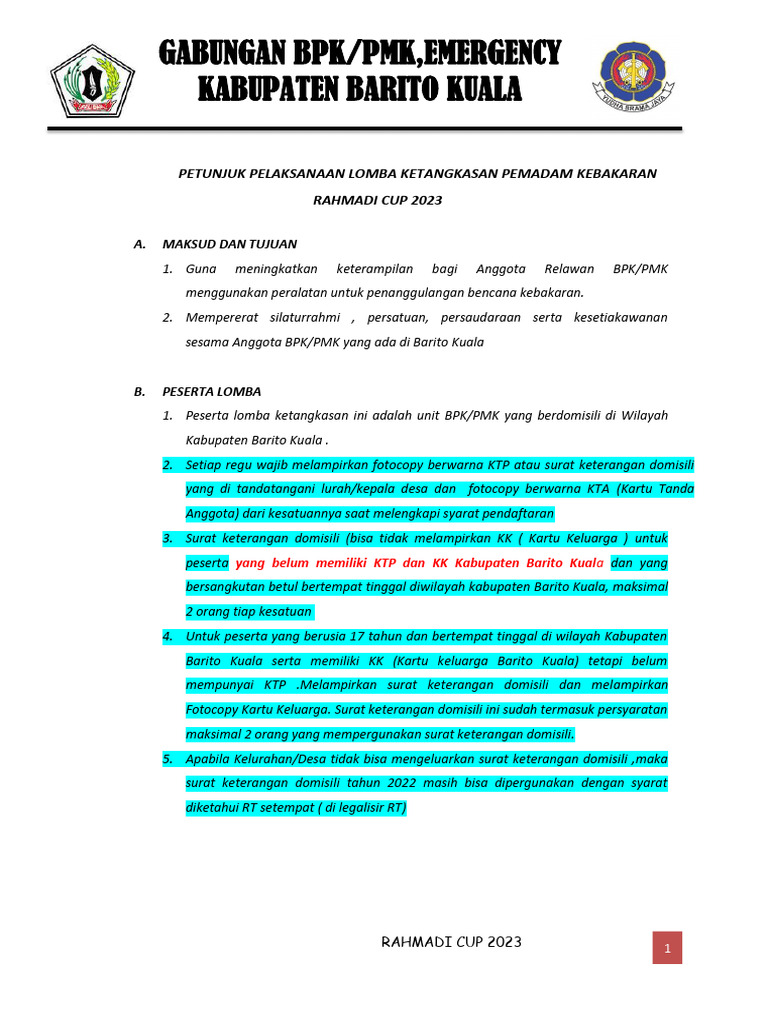 CONTOH PERTANDINGAN PEMADAM KEBAKARAN | PDF
