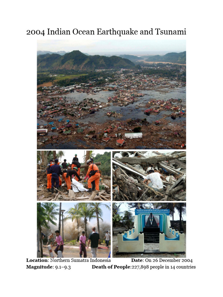 2004 Indian Ocean Earthquake and Tsunami | PDF