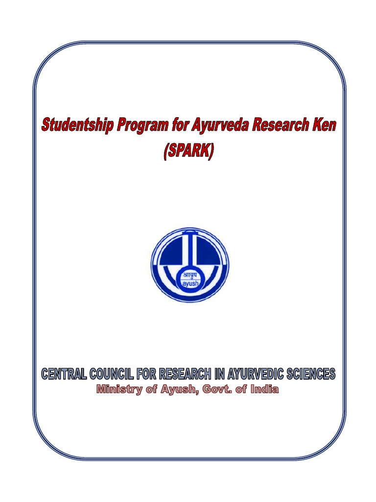 Studentship Program Ayurveda Research Ken SPARK | PDF | Institutional Review Board | Science