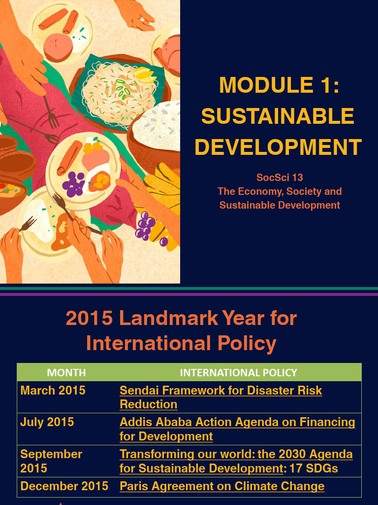 Module 1 SDG | PDF | Sustainability | Poverty