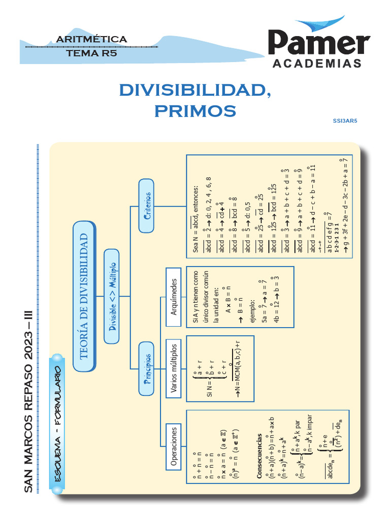 2.a SemR5 Divisibilidad y Primos | PDF | División (Matemáticas ...