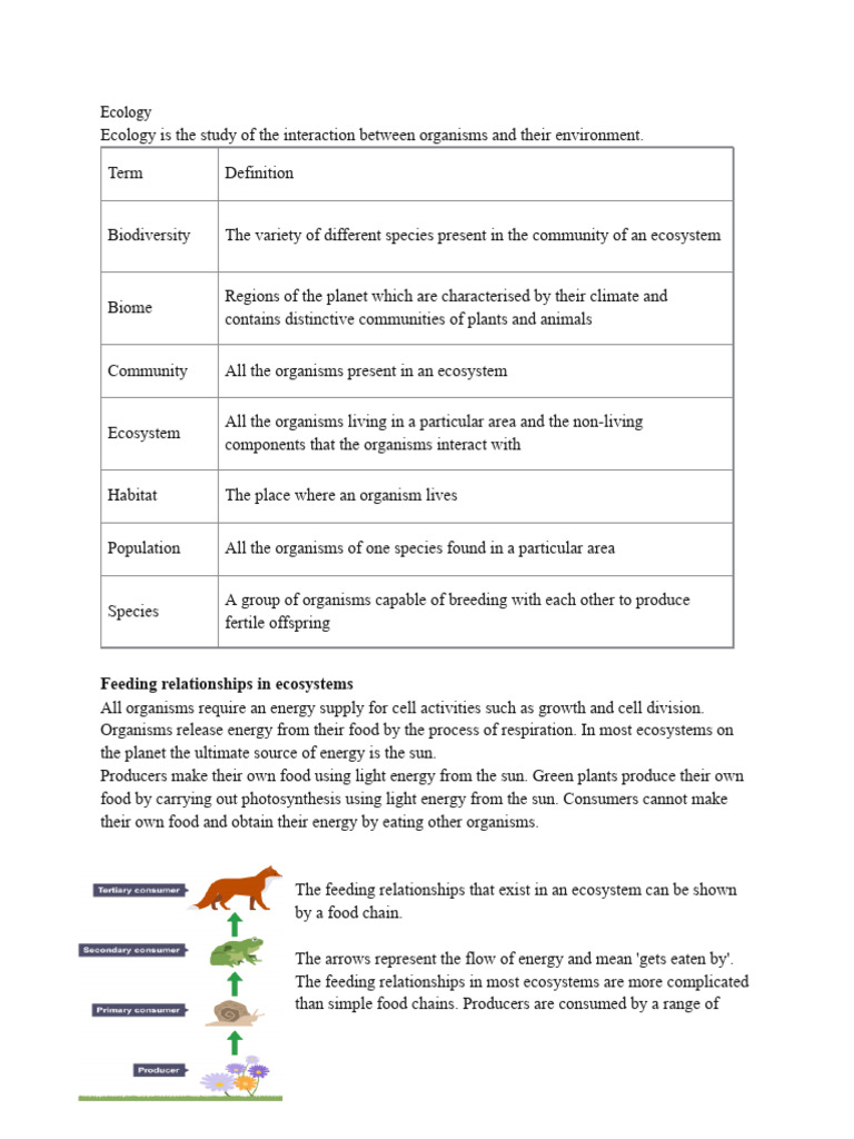 Ecology | PDF | Ecosystem | Ecology