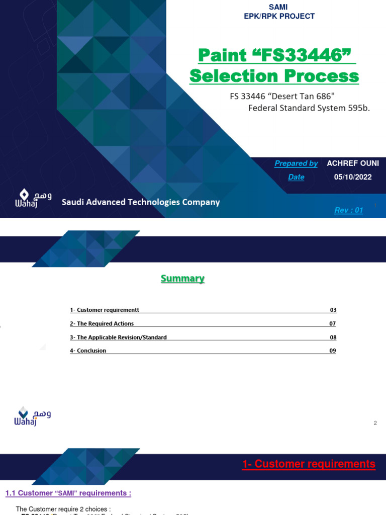Paint “FS33446” Selection Process | PDF | Computing