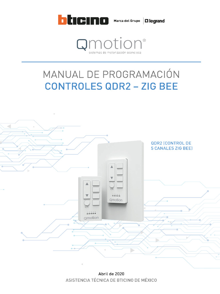 BT3 - SR - Qmotion - Programacion de Controles ZGBEE | PDF