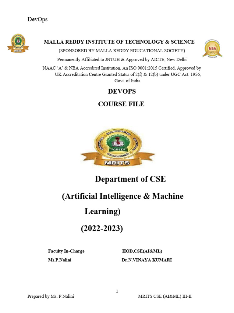 Devops Full Notes Pdf Engineering Science