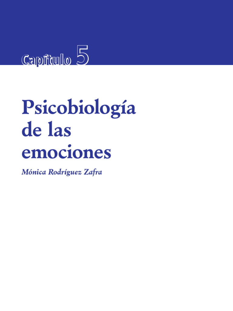 Capitulo 5 Psicobiología De Las Emociones Interactivo Pdf Las 9529