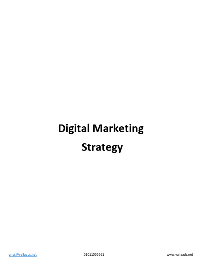 Digital Marketing Strategy | PDF | Brand | Social Media