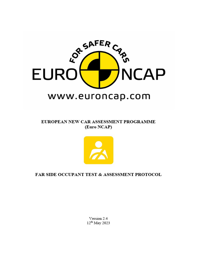 Euro Ncap Far Side Test and Assessment Protocol v24 | PDF | Seat Belt ...