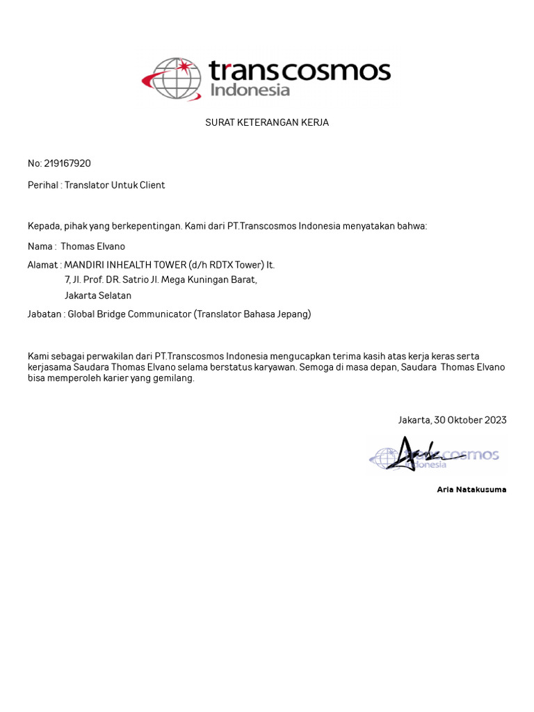 SK Erja Trans Cosmos | PDF