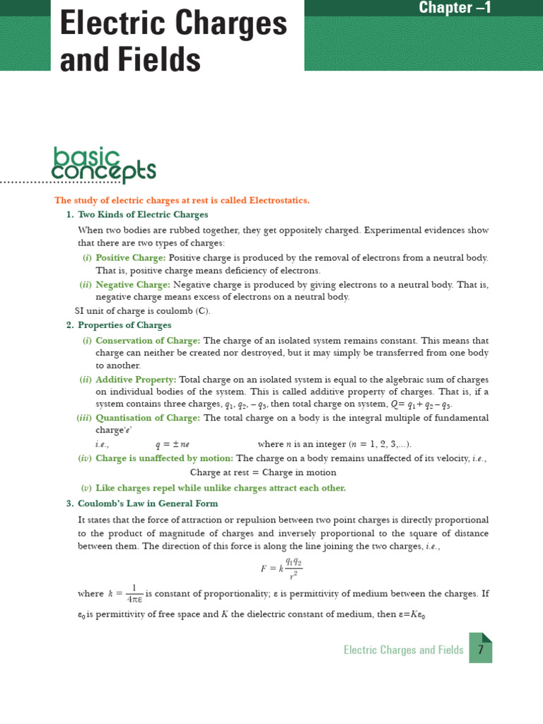 1 Physics | PDF | Electric Charge | Electric Field