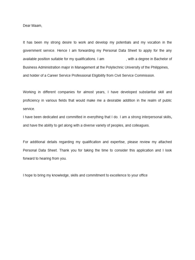 Application Letter DM | PDF