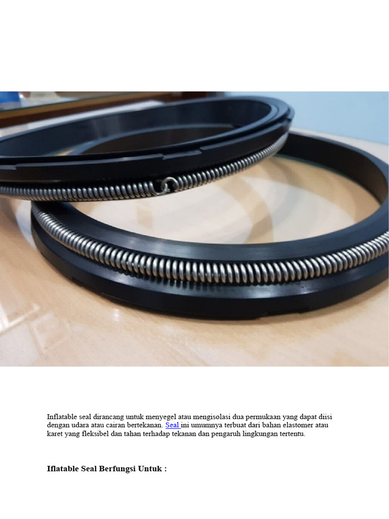 Inflatable Seal Dirancang Untuk Menyegel Atau Mengisolasi Dua Permukaan Yang Dapat Diisi Dengan ...