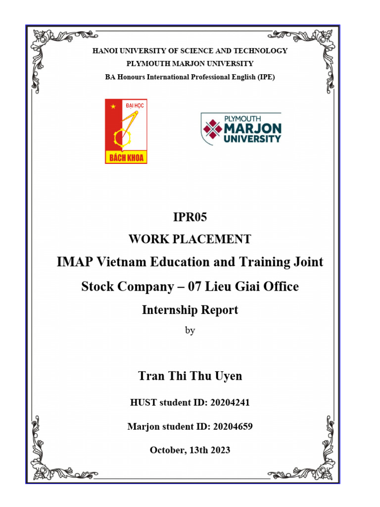 Internship Report | PDF | Lecture | Teaching Method Internship Report | PDF | Lecture | Teaching Method