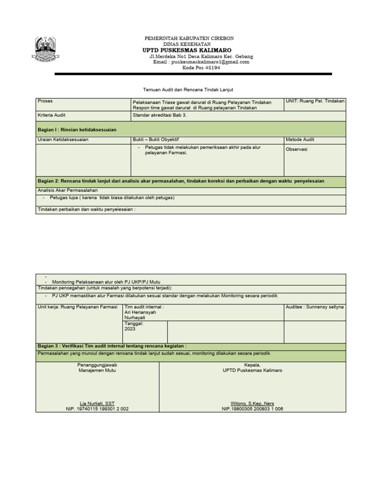 2 Temuan Audit 3 | PDF