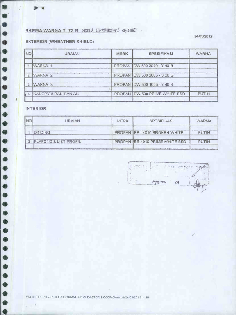 Exterior and Interior Paint Specifications | PDF