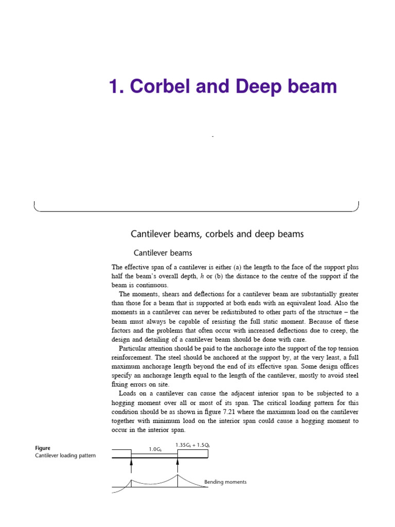Corbel and Deep Beam | PDF | Beam (Structure) | Truss