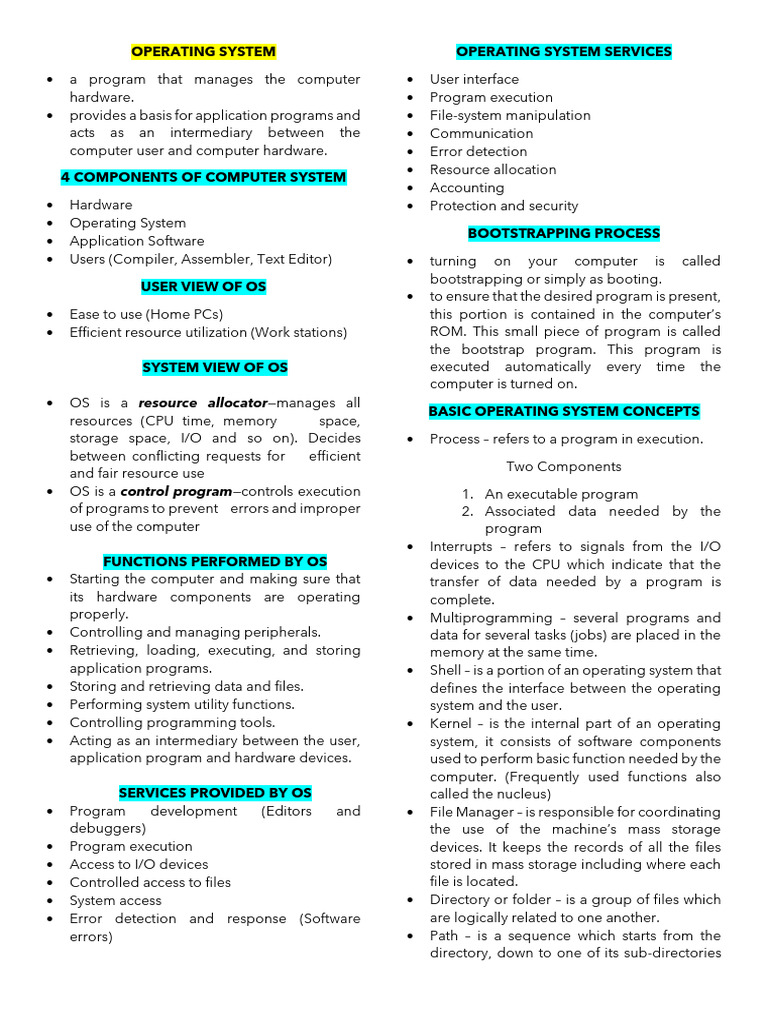 INTRODUCTION TO COMPUTINGMODULE 2 REVIEWER | PDF | Operating System | Computer Network