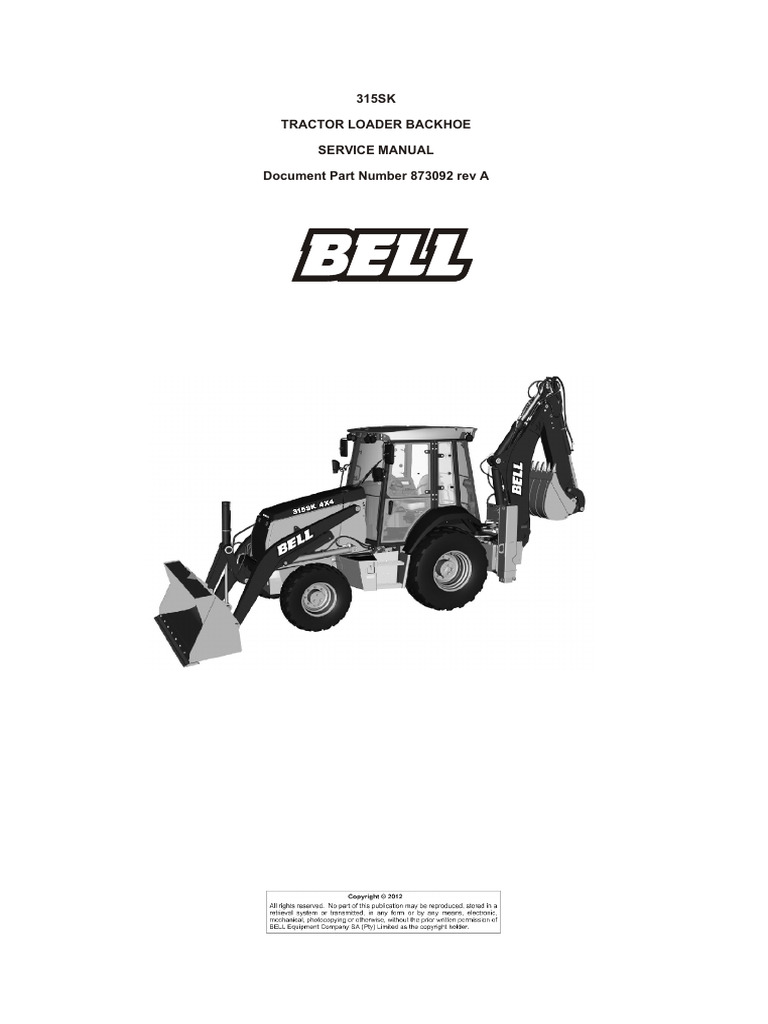 TLB 315SK SM Reva Oct2012 | PDF | Loader (Equipment) | Machines