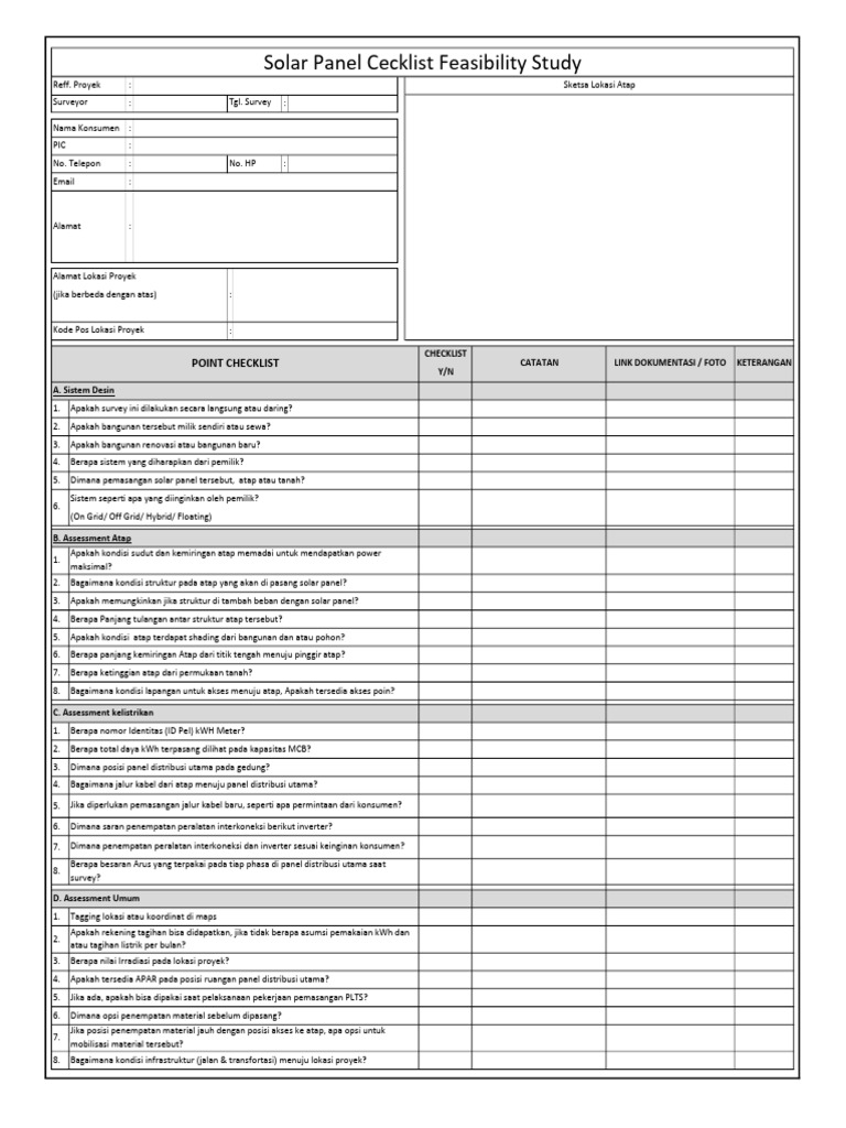 Form Survey Sistem PLTS | PDF