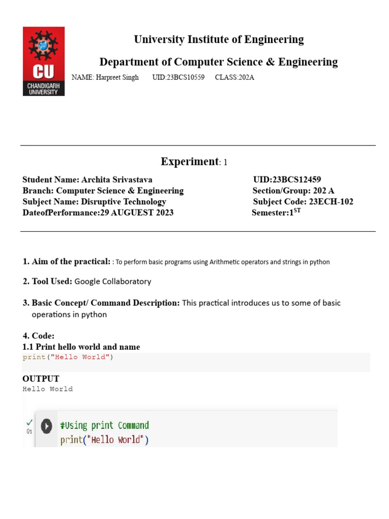 Archita 1 | PDF | Python (Programming Language) | Computer Engineering