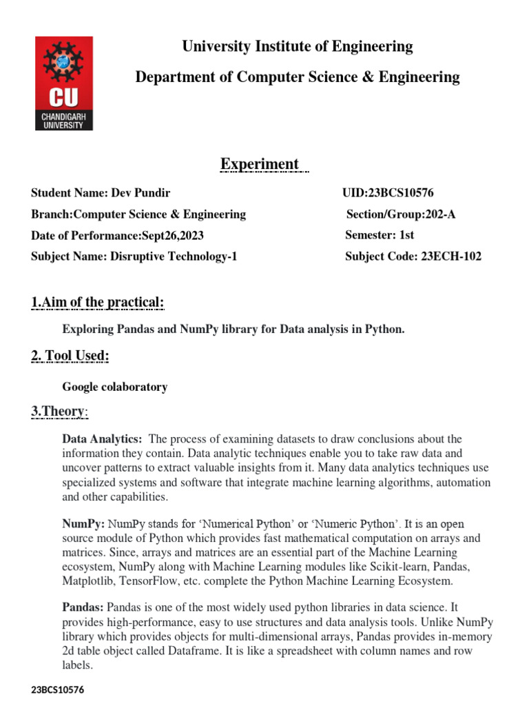 3rd EXPERIMENT | Download Free PDF | Computer Science | Computing