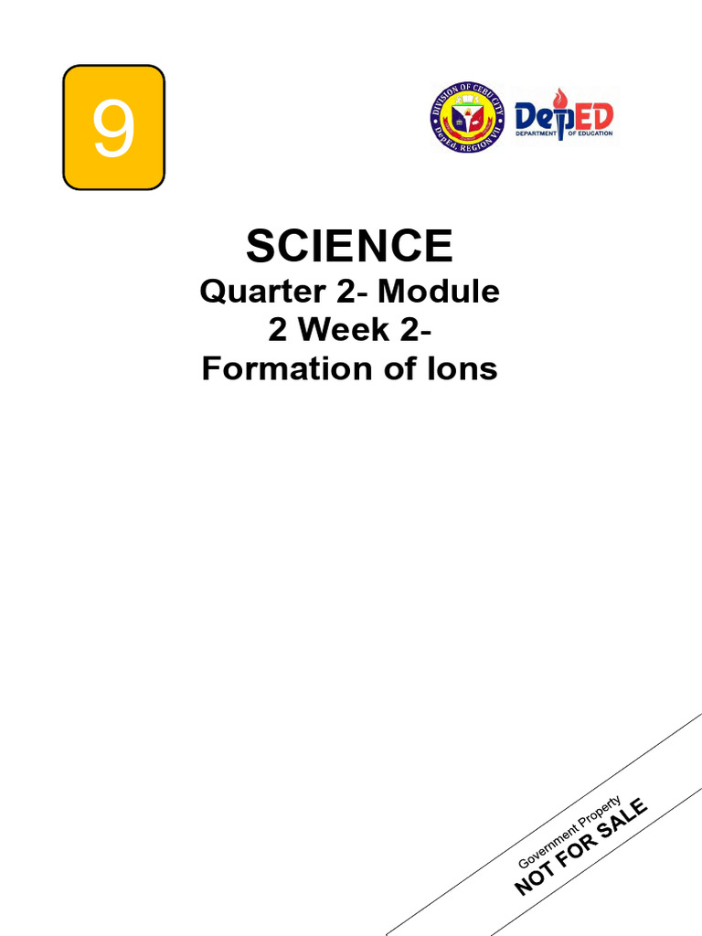 2 Q2-Science | PDF | Ion | Atoms
