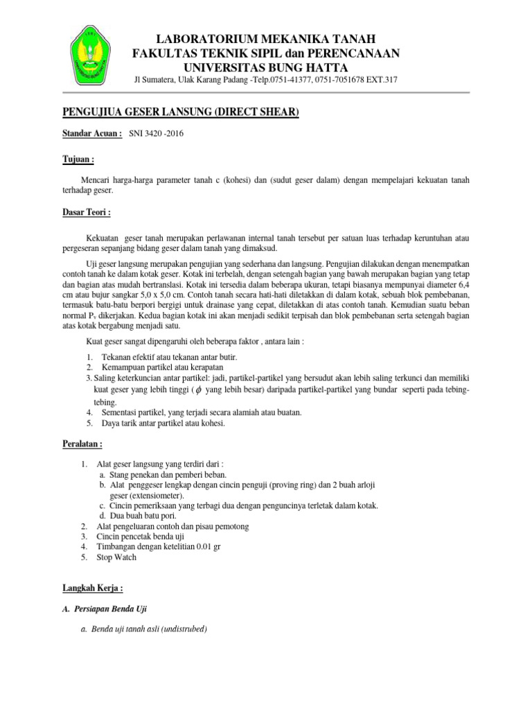 Uji Geser Tanah untuk Teknik Sipil | PDF