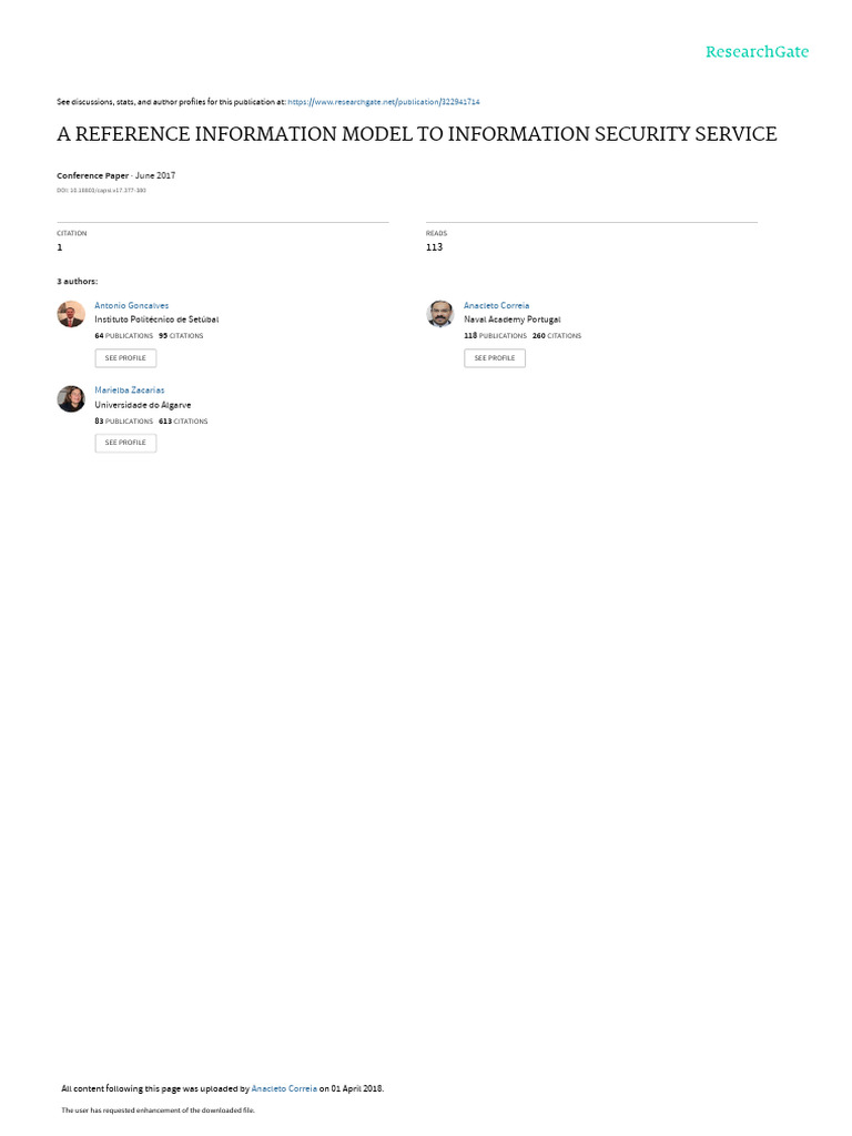 A Reference Information Model To Information Secur | PDF | Risk ...