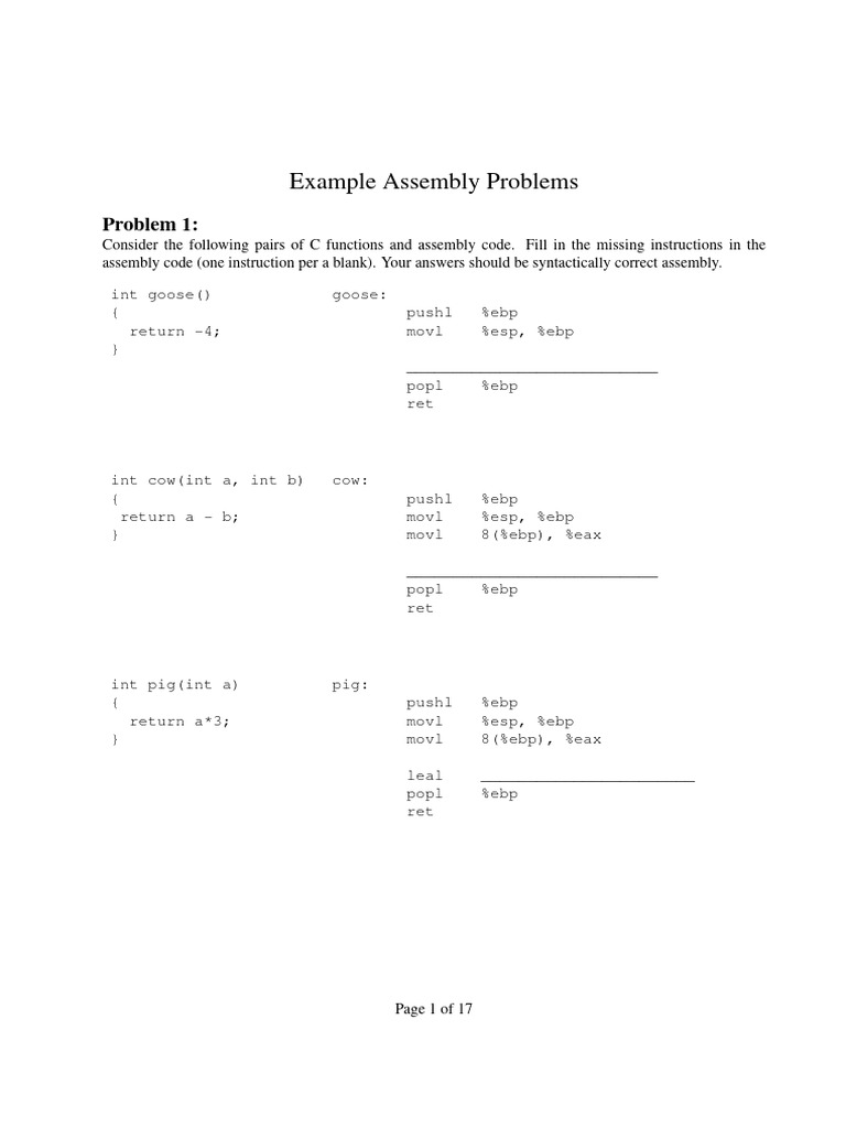 Asm Examples | PDF | String (Computer Science) | Computing