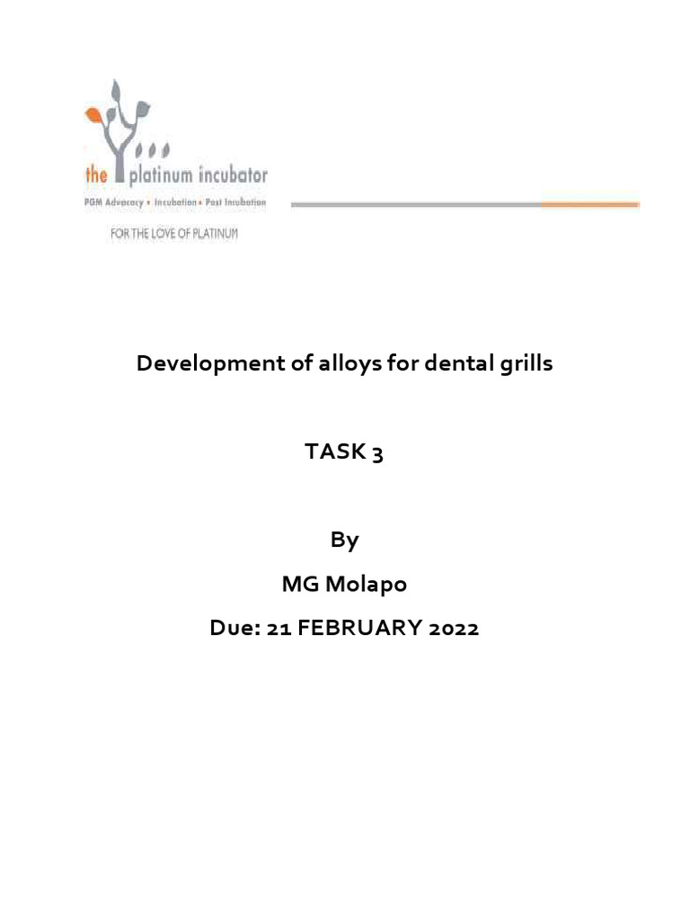 DENTAL GRILLS (MG Molapo) | PDF | Alloy | Silver
