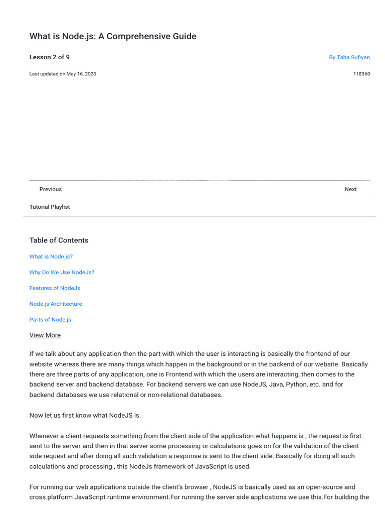 Nodejs 02 What Is Node Js A Comprehensive Guide Pdf Computing Computer Architecture