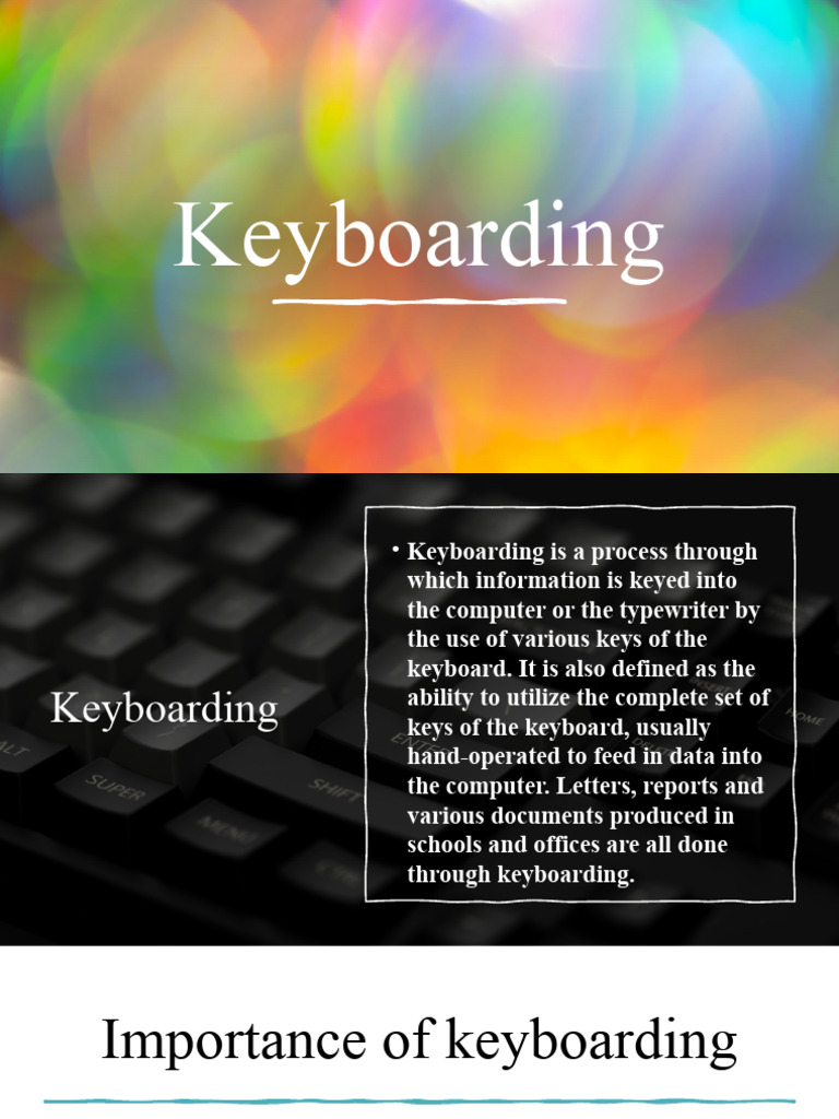Keyboarding PPT | PDF | Hand | Human Factors And Ergonomics