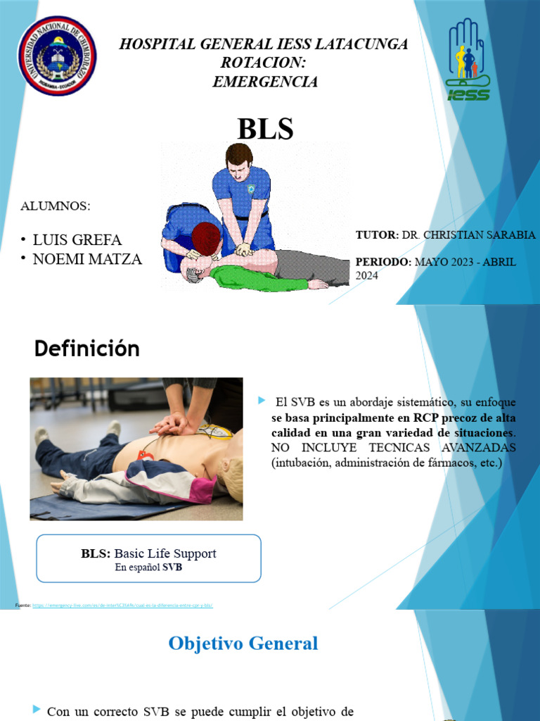 Expo BLS | PDF | Reanimación cardiopulmonar | Paro cardíaco