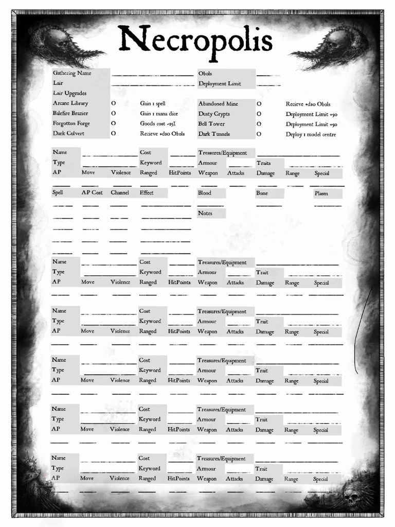 Necropolis Roster | PDF