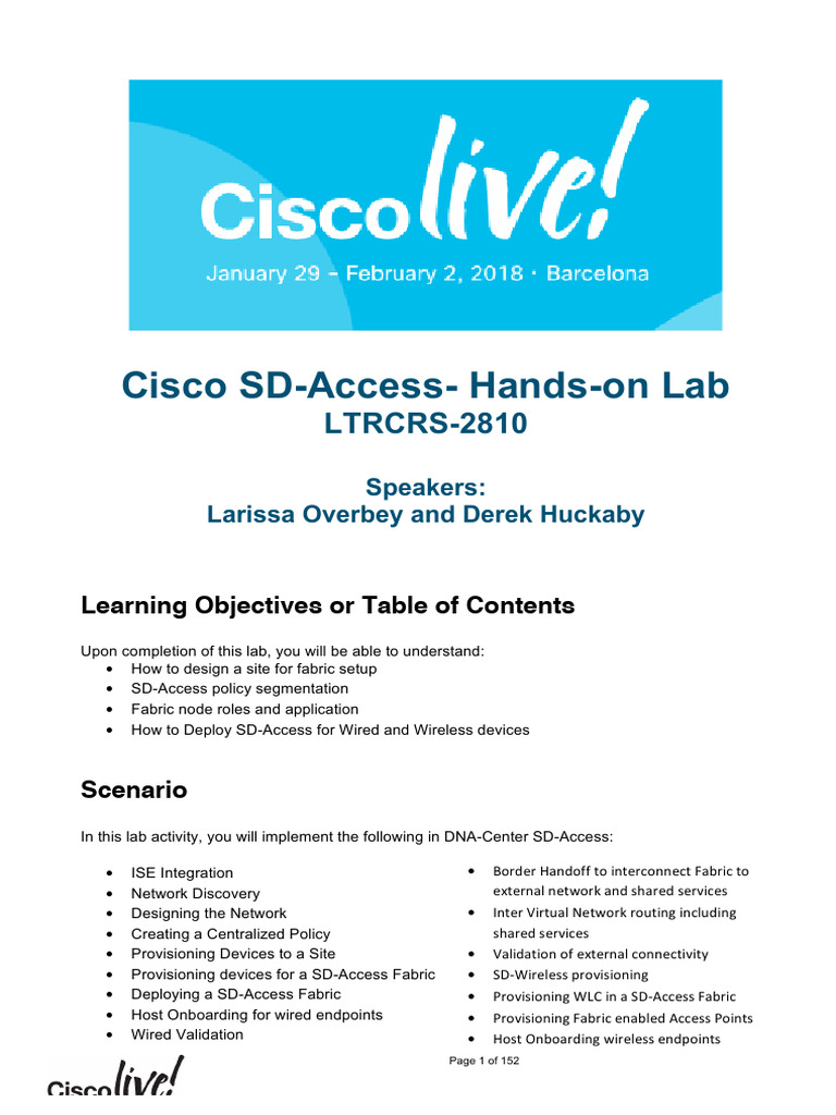 Cisco SDA | PDF | Computer Network | Ip Address