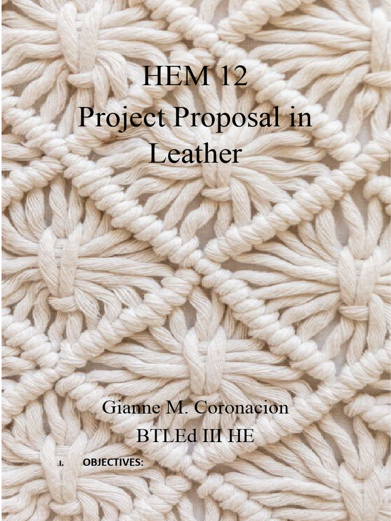 Project Proposal Macrame | PDF