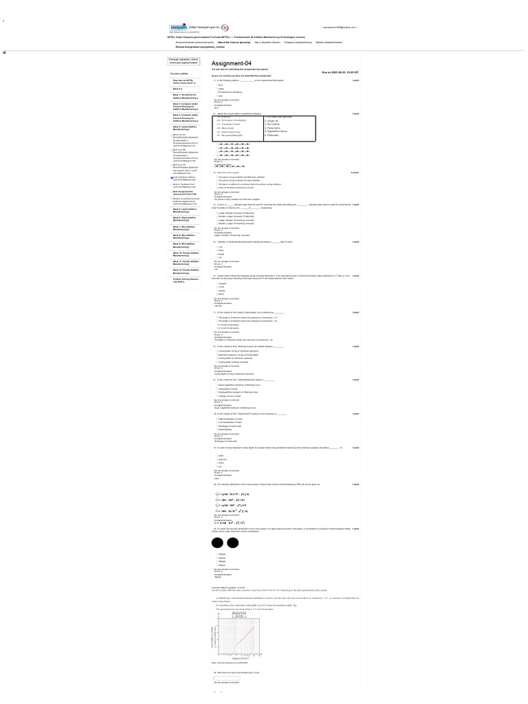 Fundamentals of Additive Manufacturing Technologies - Unit 6 - Week 4 - Liquid Additive ...