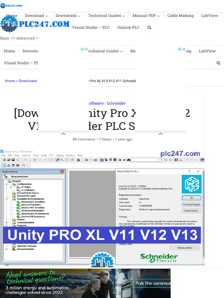 (Download) Unity Pro XL V13 V12 V11 Schneider PLC Software | PDF ...