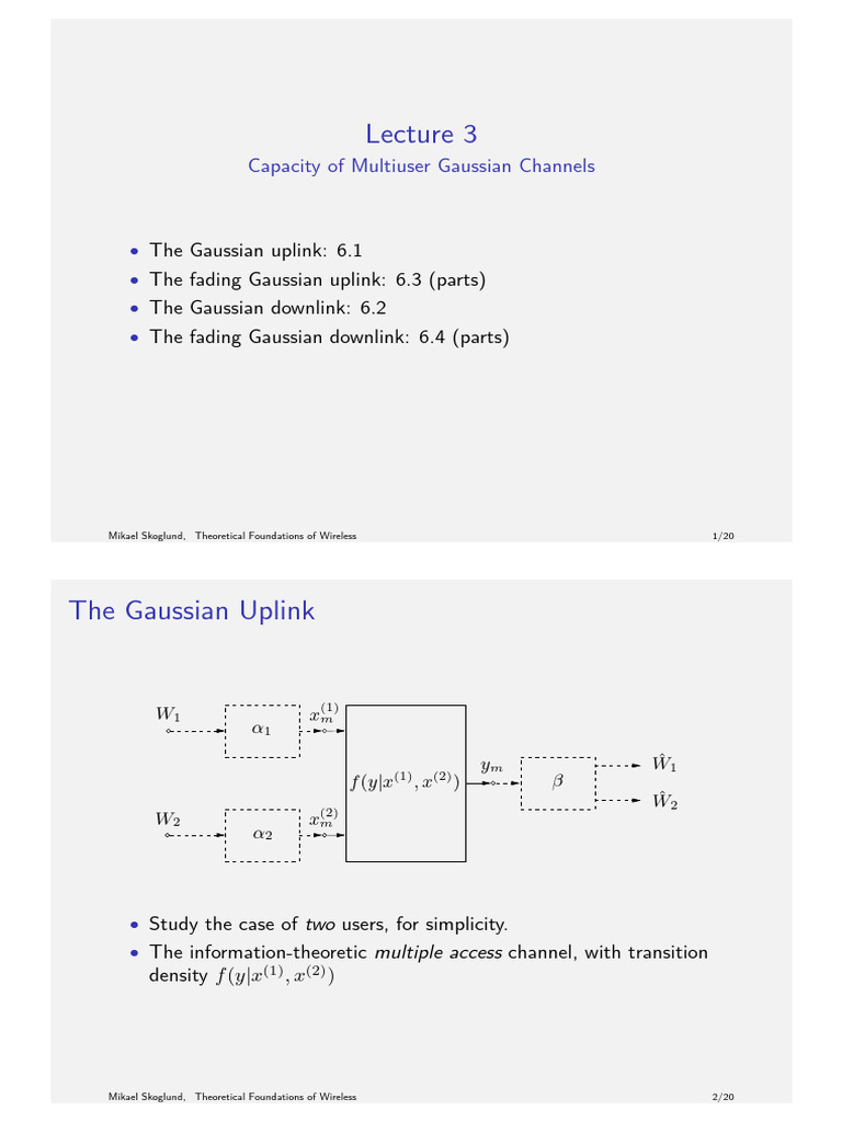 Lec 3 | PDF | Normal Distribution | Channel Access Method