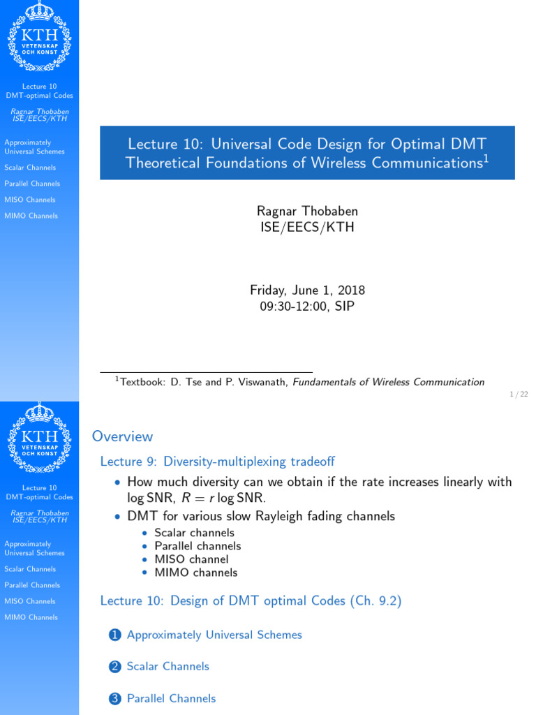 Lec 10 | PDF | Mimo | Orthogonal Frequency Division Multiplexing