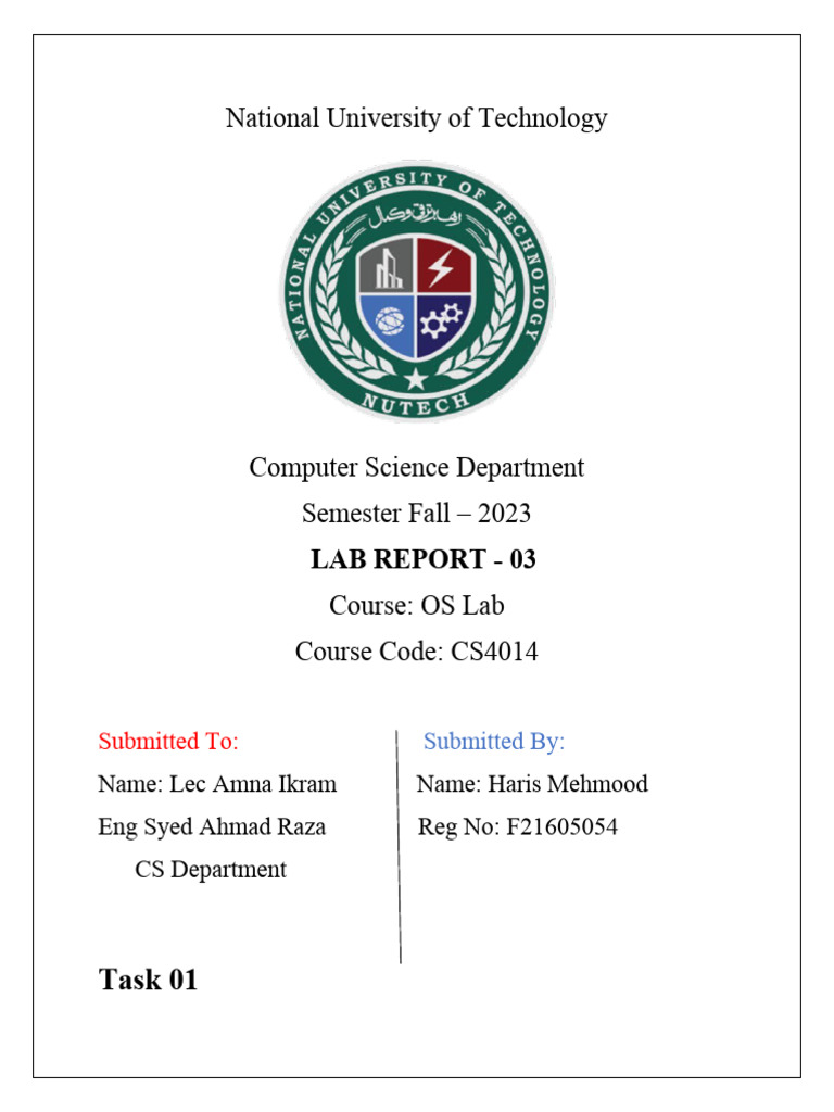 Lab 03 OS | PDF | Computer File | Software Engineering