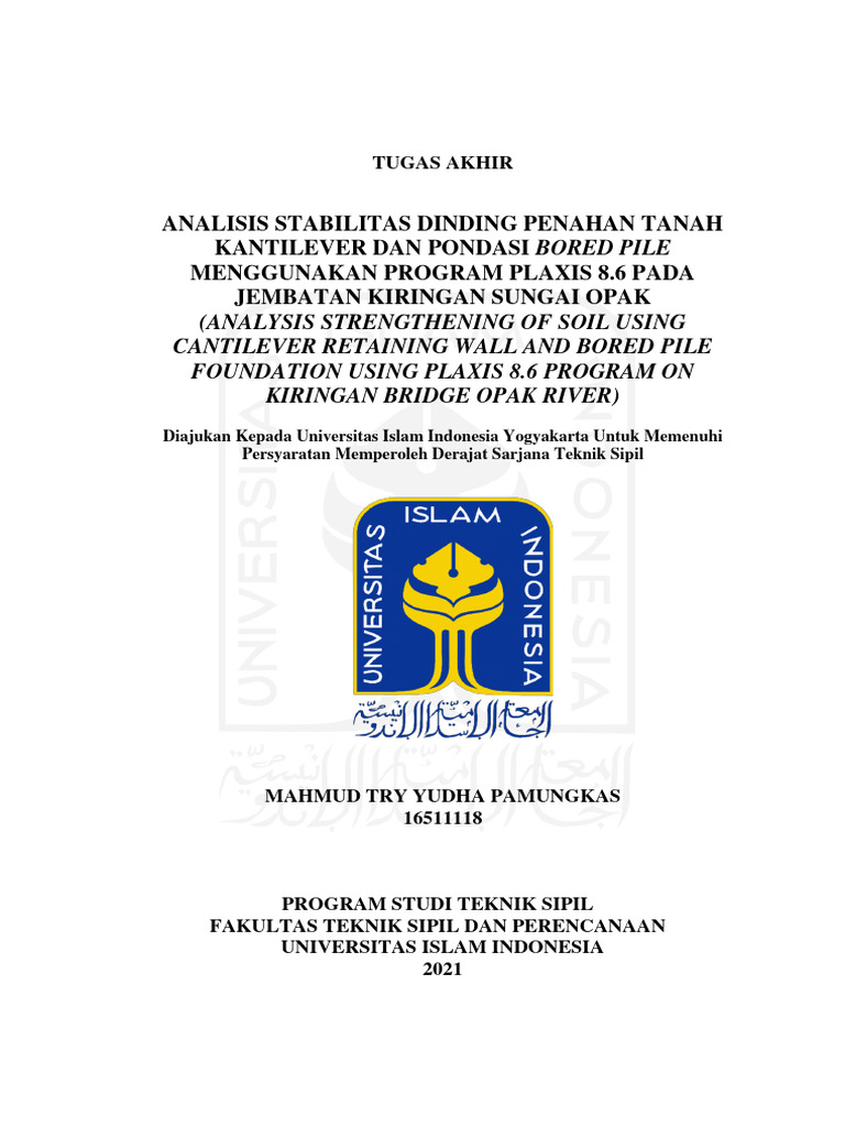 Contoh Turap Beton DG Borepile | PDF