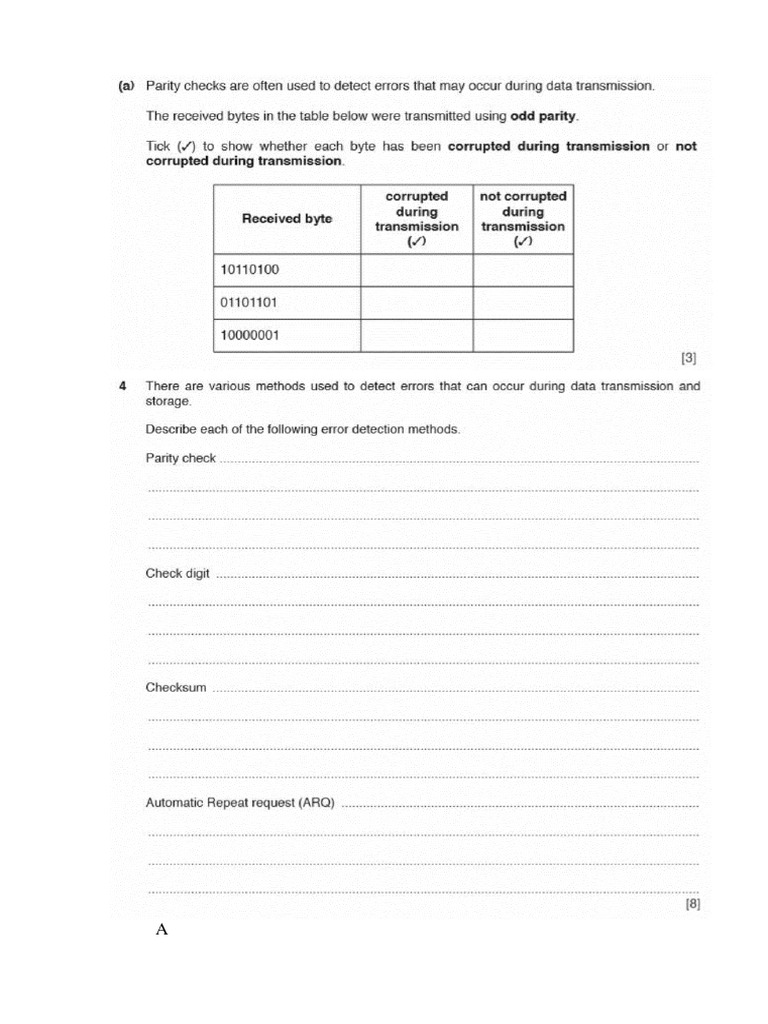 parity worksheet | PDF