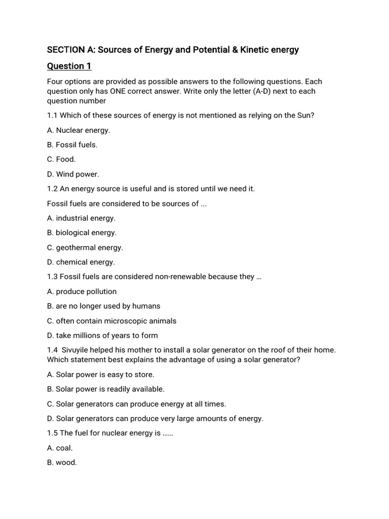 Grade 7 Exam | PDF | Energy Development | Wind Power