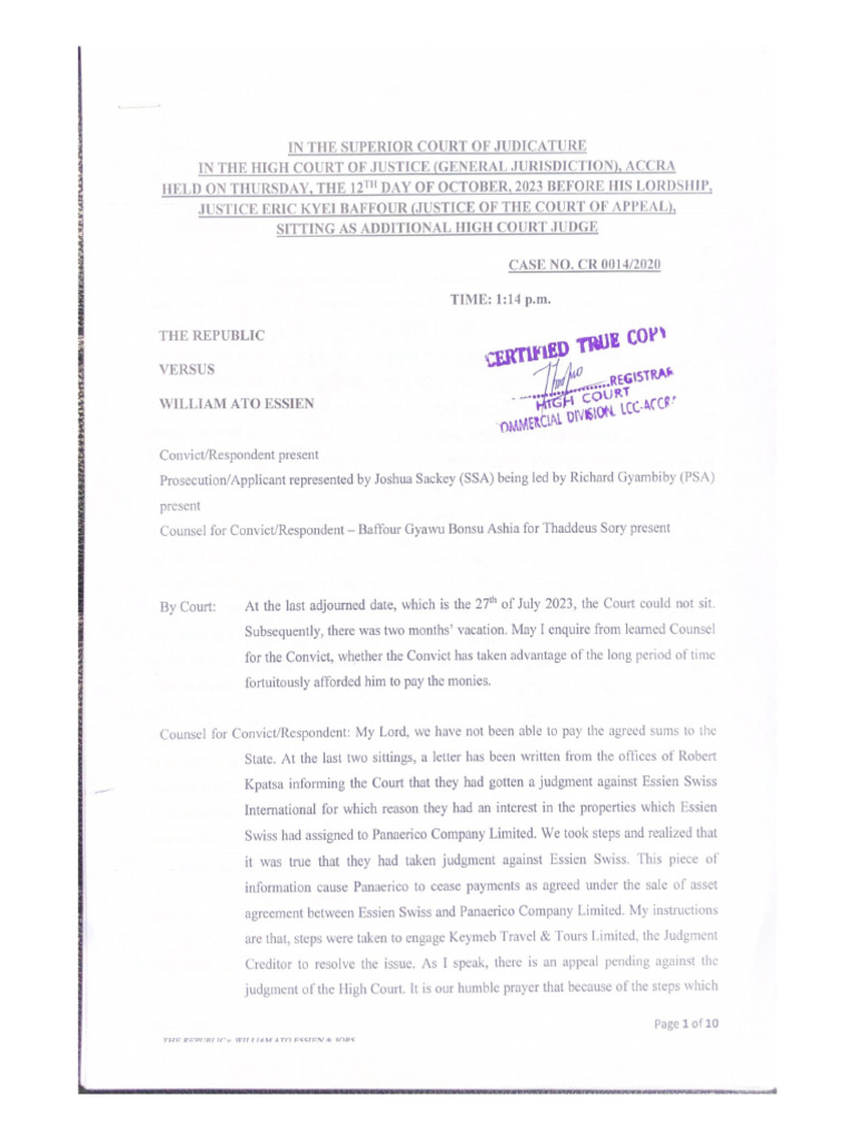 Republic V Ato Essien | PDF