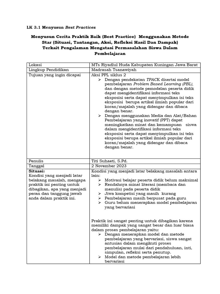 Menyusun Best Practices | PDF
